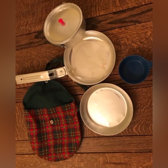 Girl Scouts | Other | Vintage Girl Scout Mess Kit Retro Plaid Camping ...
